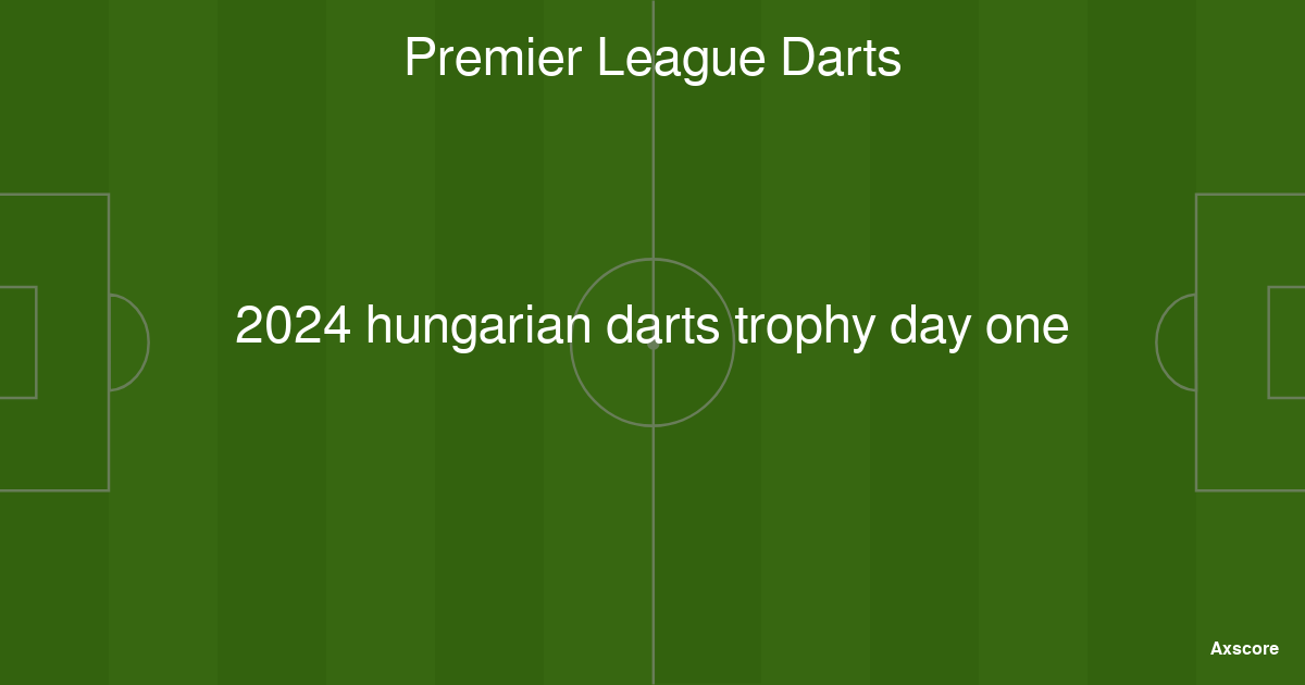 Axscore | 2024 hungarian darts trophy day one livestream, H2H and lineups 21-09-2024