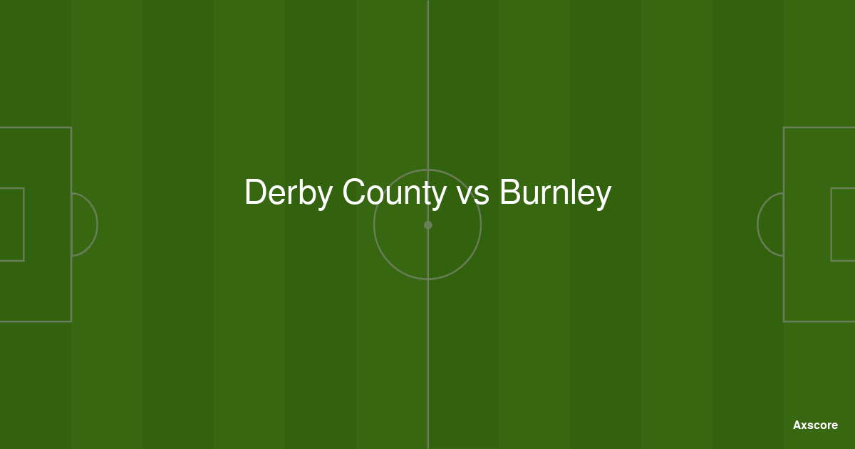 Axscore | Derby County vs Burnley livestream, H2H and lineups 08-04-2025