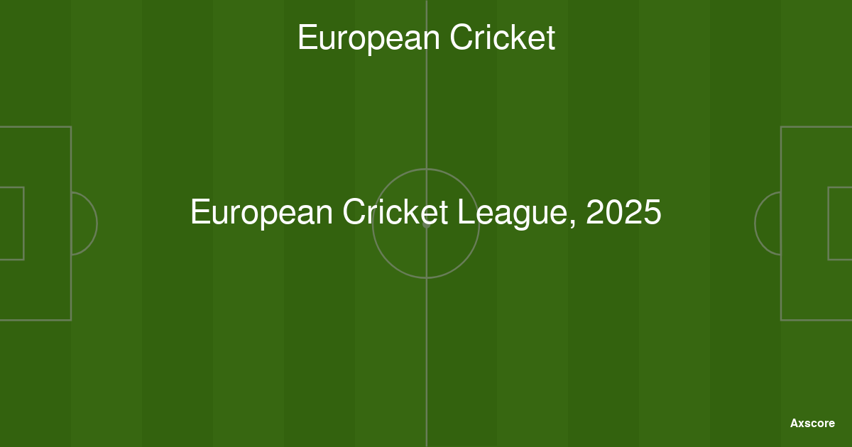 Axscore | European Cricket League, 2025 livestream, H2H and lineups 12-03-2025