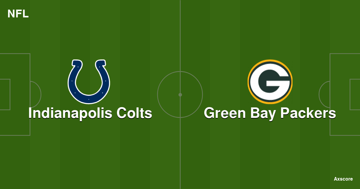 Axscore | Indianapolis Colts vs Green Bay Packers livestream, H2H and ...