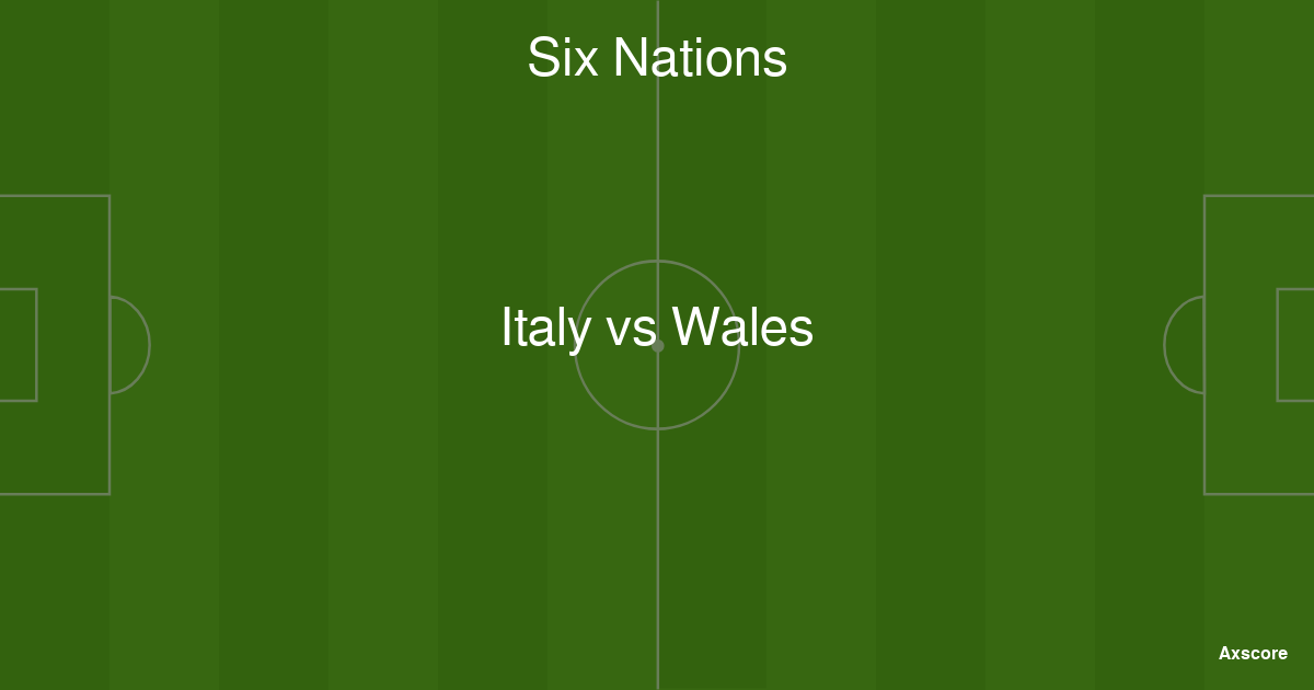Axscore | Italy vs Wales livestream, H2H and lineups 08-02-2025