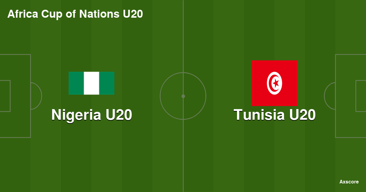 Axscore | Nigeria U20 0:0 Tunisia U20 livestream, H2H and lineups 01-05-2025