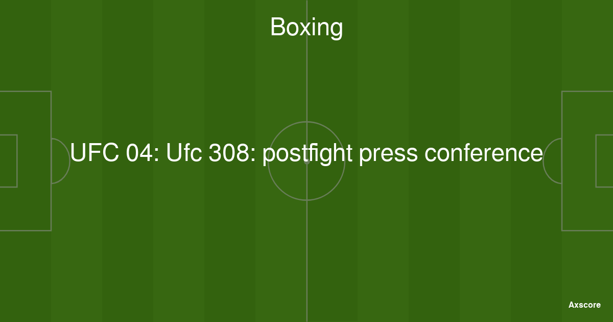 Axscore | UFC 04: Ufc 308: postfight press conference livestream, H2H ...